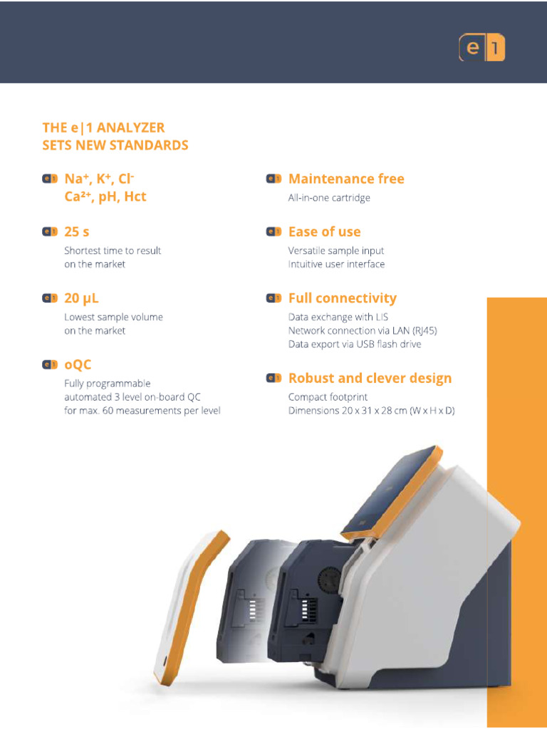 Exias E1 Analyser Brochure | PDF