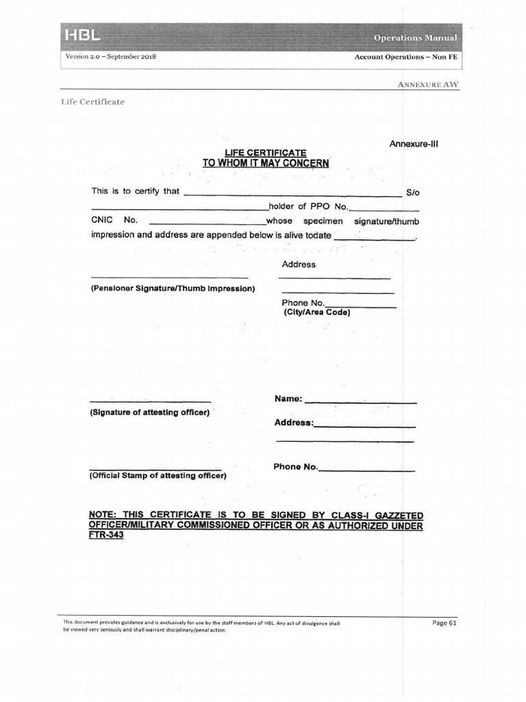 Life and Non Marriage Certificate For Bank | PDF