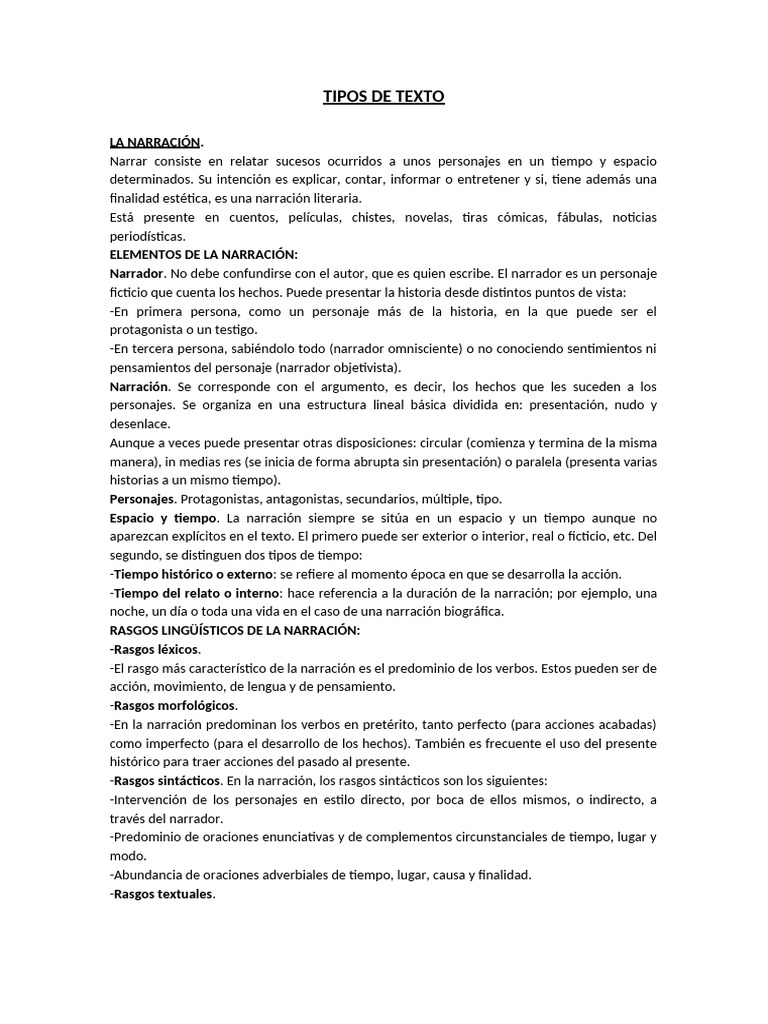 Tipos de Texto | PDF