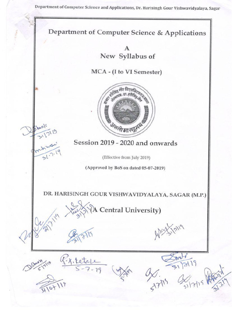 MCA Syllabus 2019-20 | PDF
