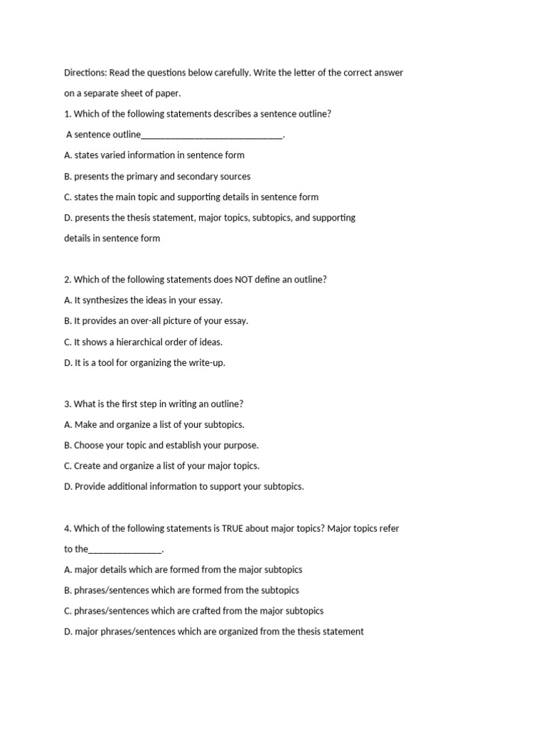 Pre Test Module 2 Primary Secondary | PDF | Essays | Human Communication