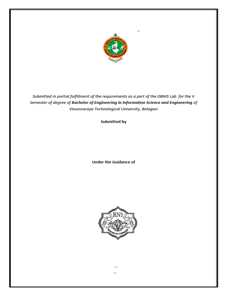 FINAL-DBMS Mini Project Report | PDF