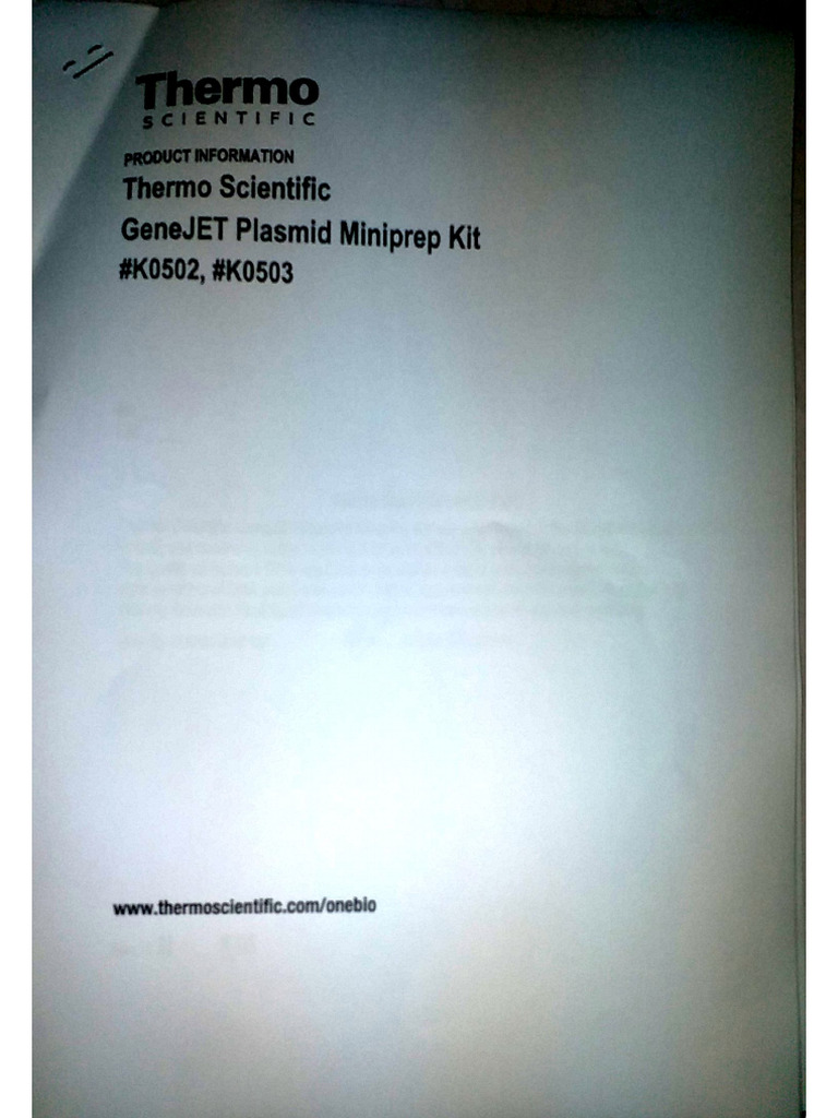 Mini Prep Plasmid | PDF