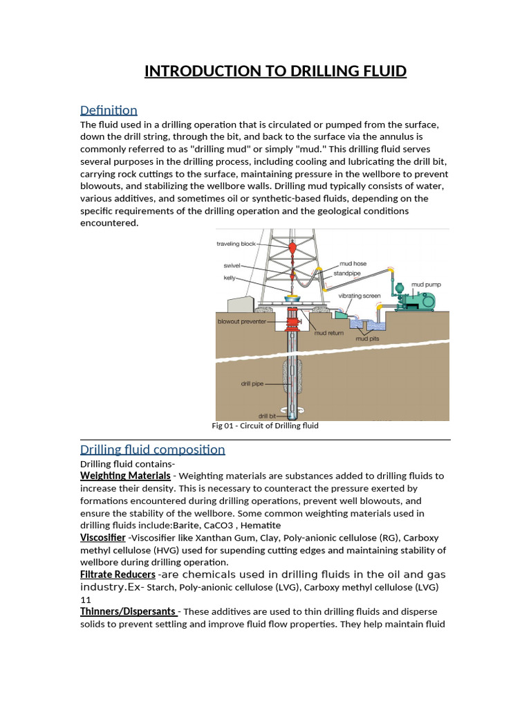 Overview of Drilling Fluids and Their Functions | PDF | Sodium Chloride ...