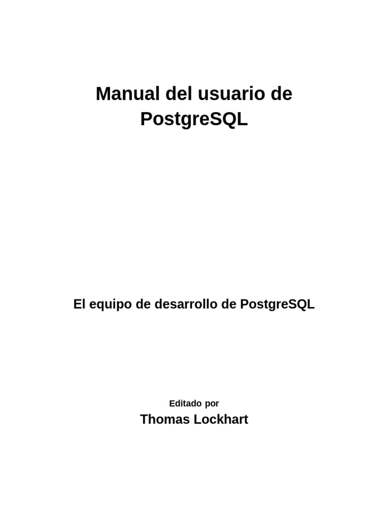 Bases de Datos - PostgreSQL | PDF