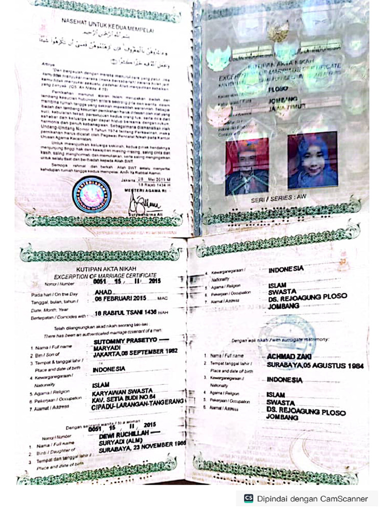 Akta Nikah - Sutomy Prasetyo | PDF