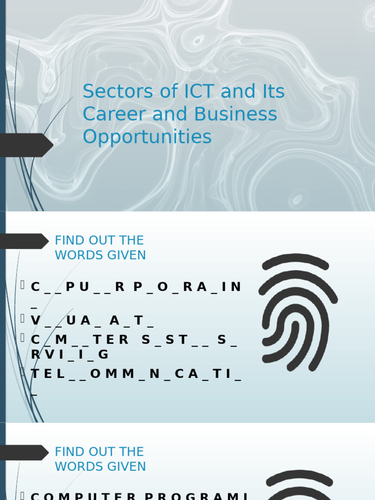Sectors of ICT and Its Career and Business | PDF