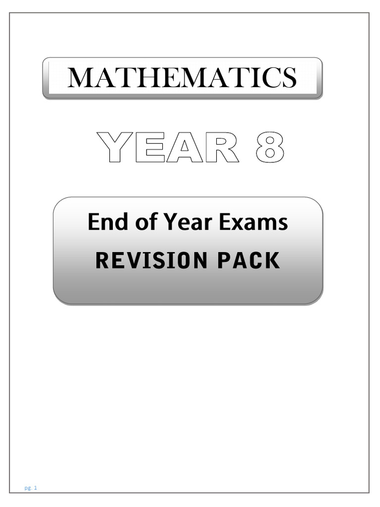Year 8 - End of Year EXAM 2024 - Revision Pack | PDF