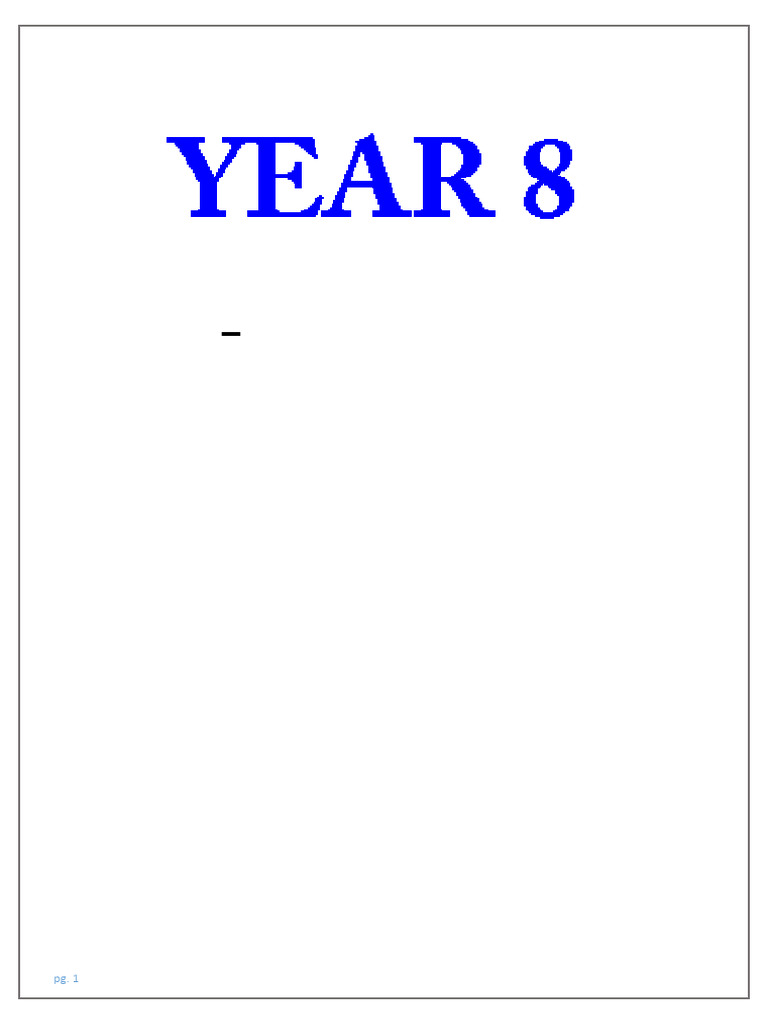 Year 8 - Test 3 - Revision Pack | PDF