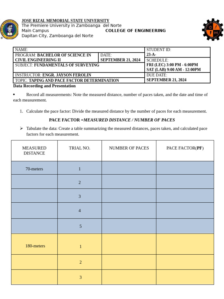 SURVEYING-TASK-1-Test-Paper | PDF