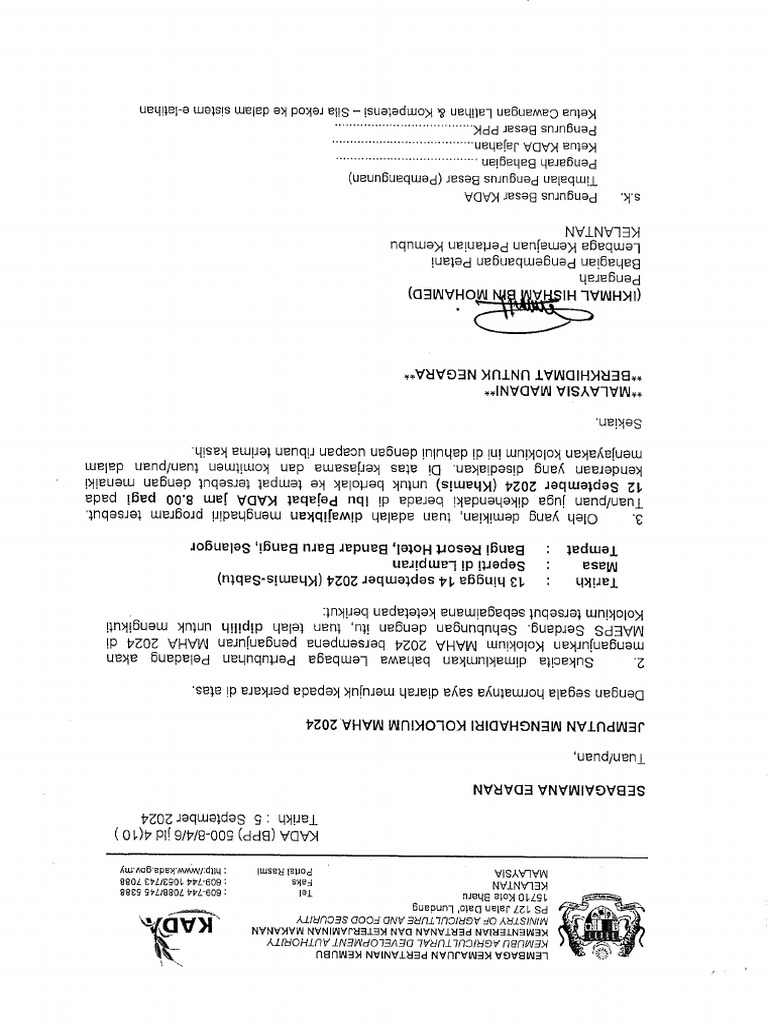 Surat Kolokium 2024 | PDF