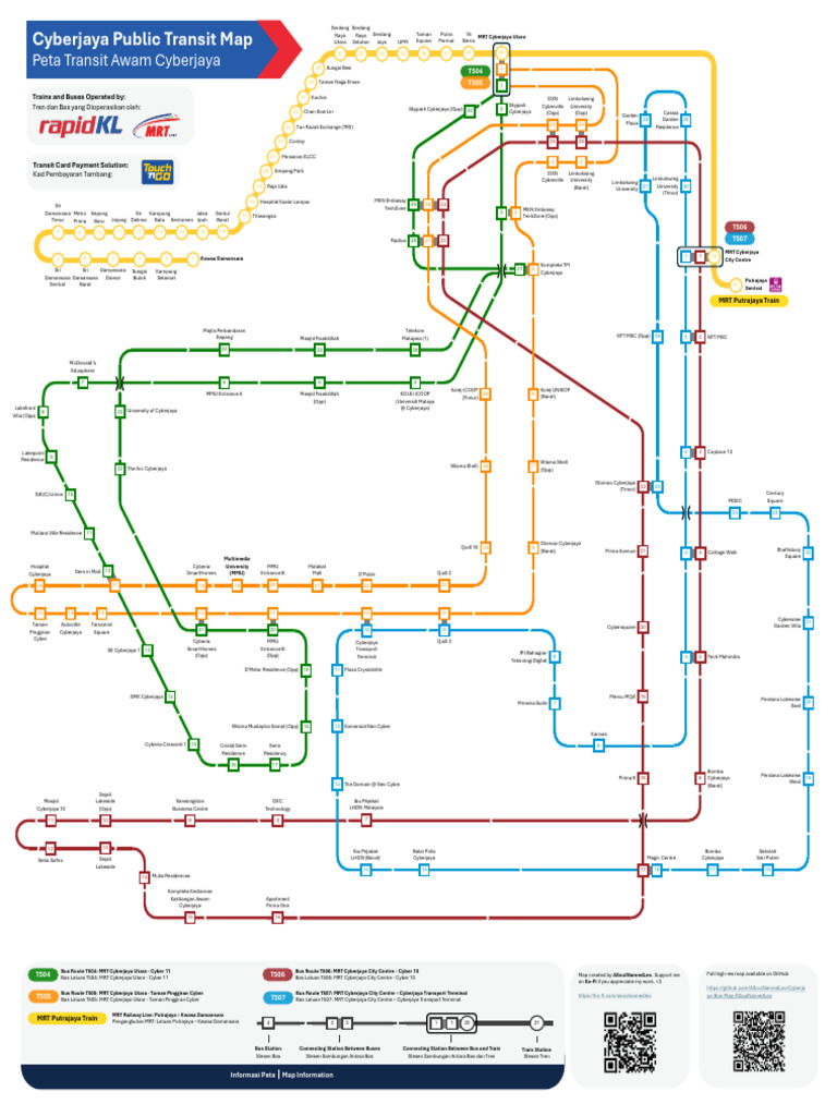 Cyberjaya Public Transit Map 2024 | PDF