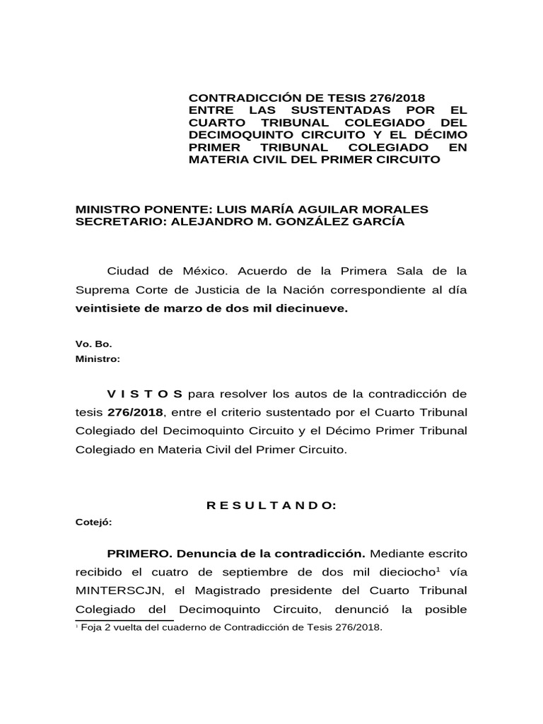 Definicion de Auto Definitivo Contradicción Tesis | PDF