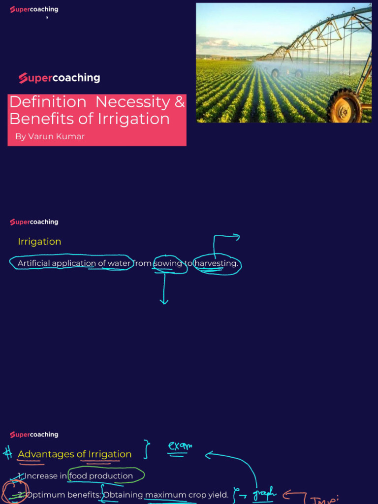 01.Definition-Necessity&BenefitsofIrrigation 171030063 | PDF
