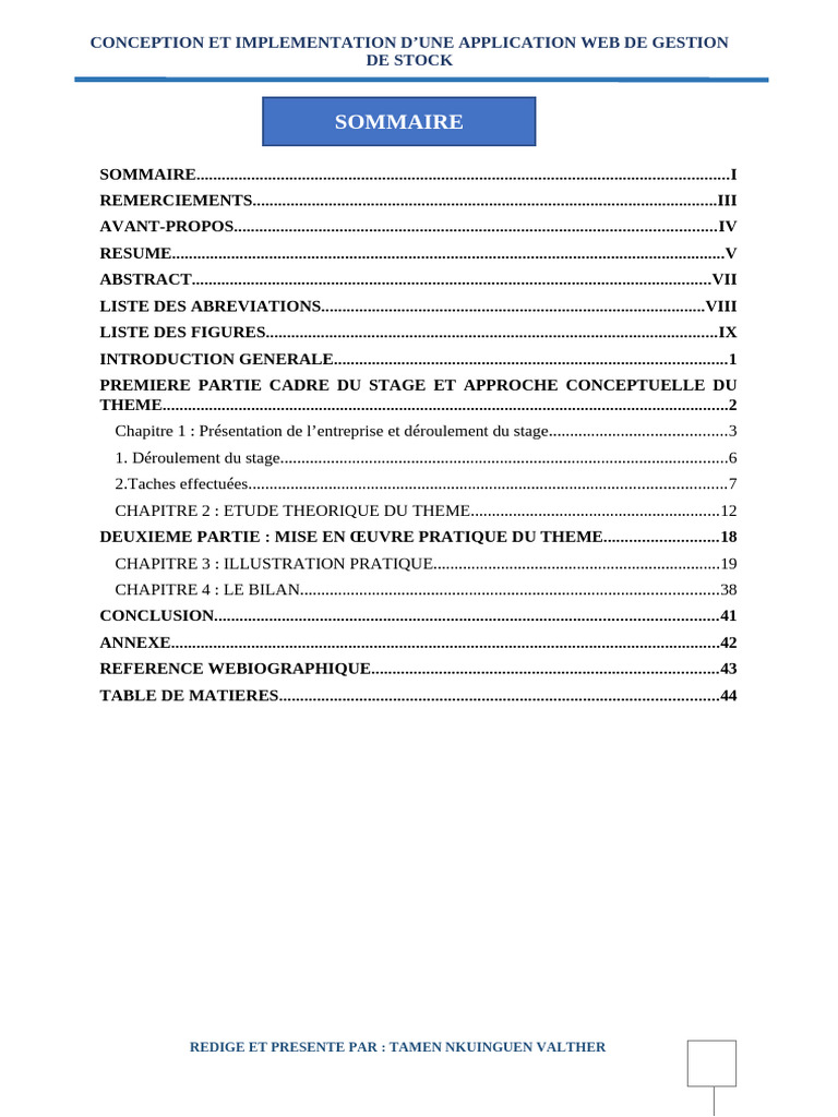 Rapport | PDF