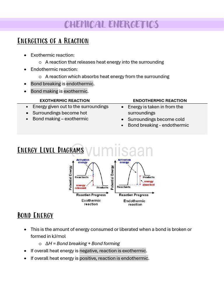 Chemical Energetics | PDF