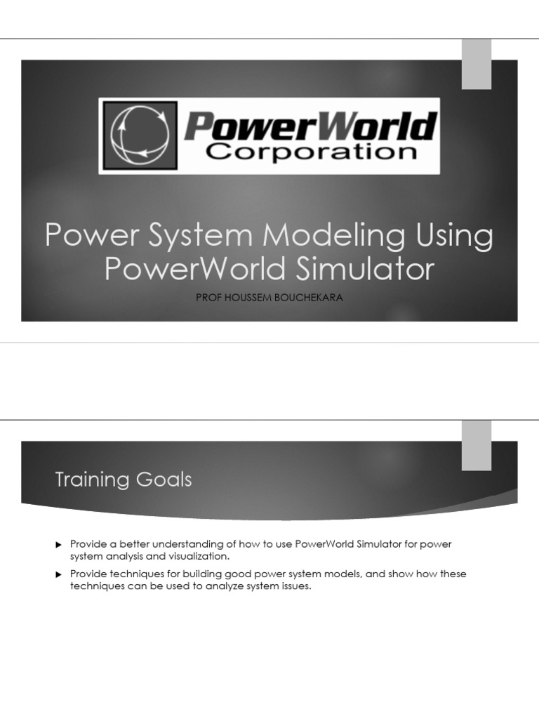 Power System Modeling Using PowerWorld Simulator | PDF