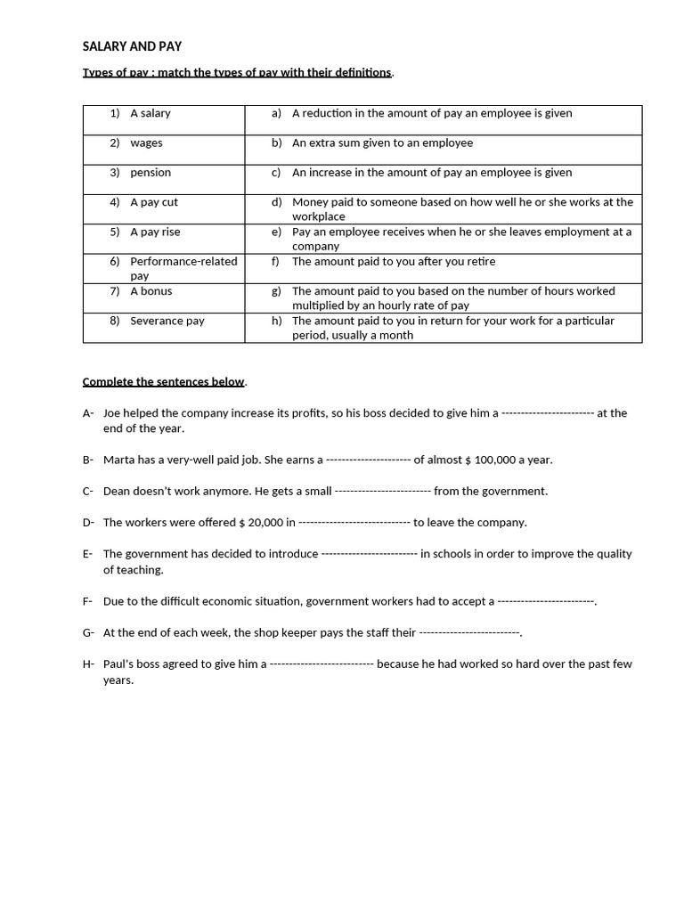 Understanding Pay Types | PDF
