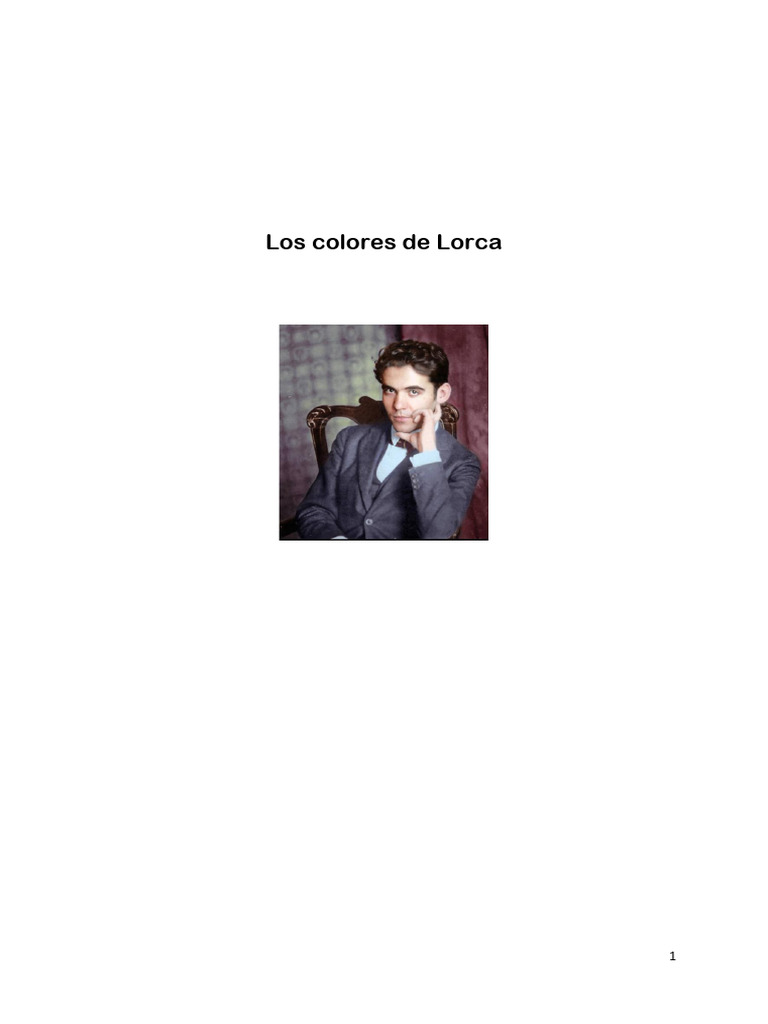 Los Colores de Lorca | PDF | Federico García Lorca