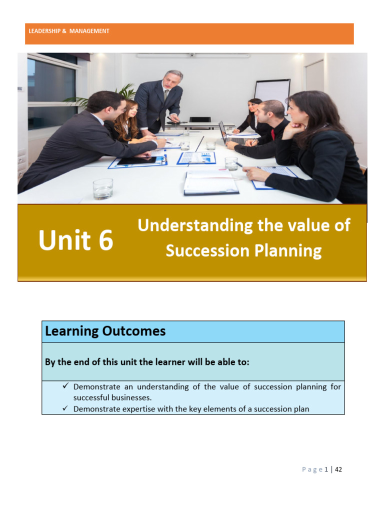 1577974490unit 6 Succession Planning | PDF