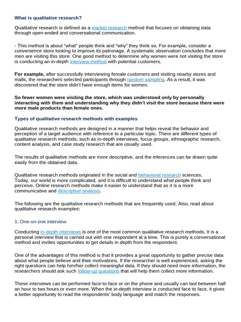 Qualitative Research (REPORT) | PDF