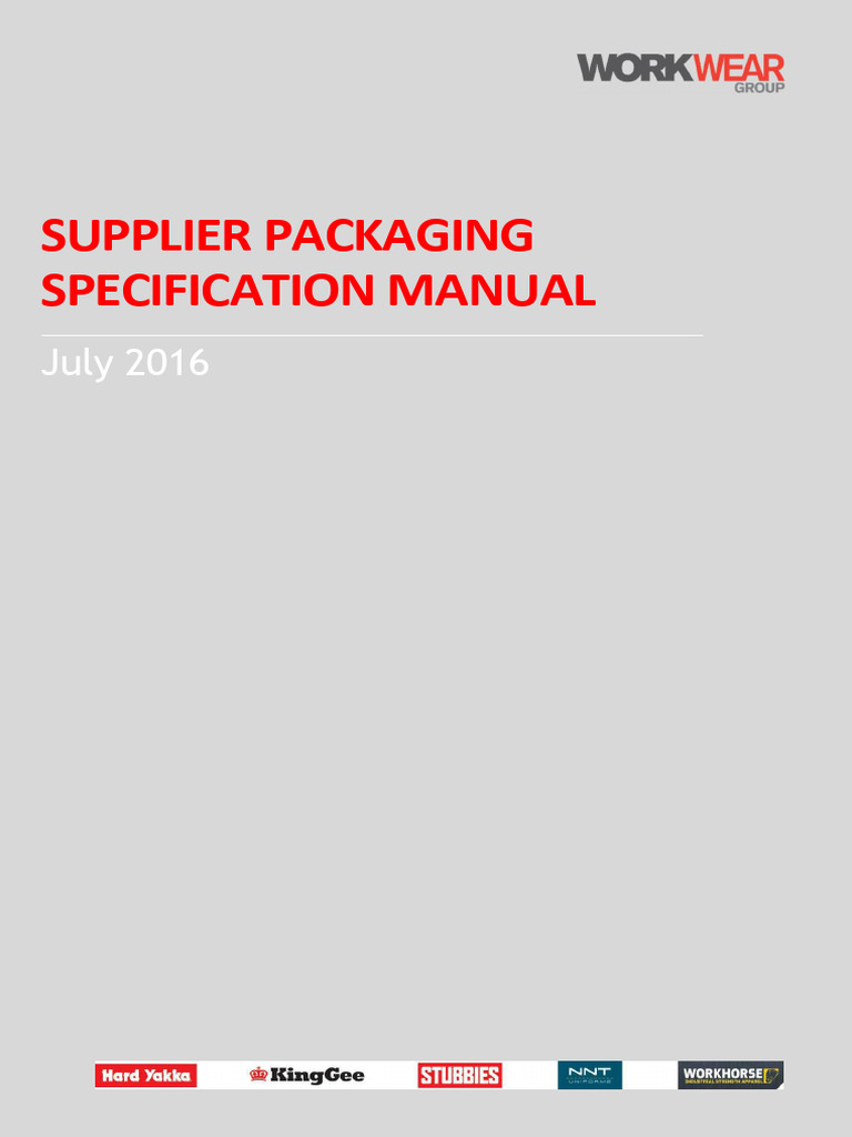 DMS16418 version 2 Supplier Packaging Specification Manual (2) | PDF