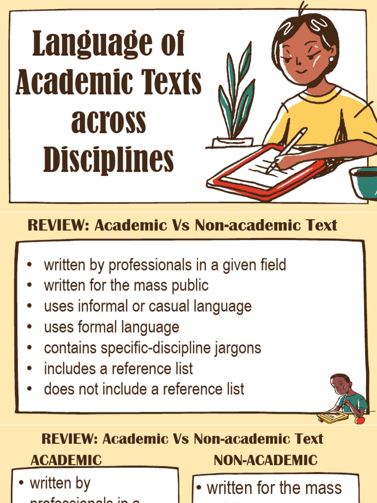 2 Language of Academic Texts Across Disciplines | PDF