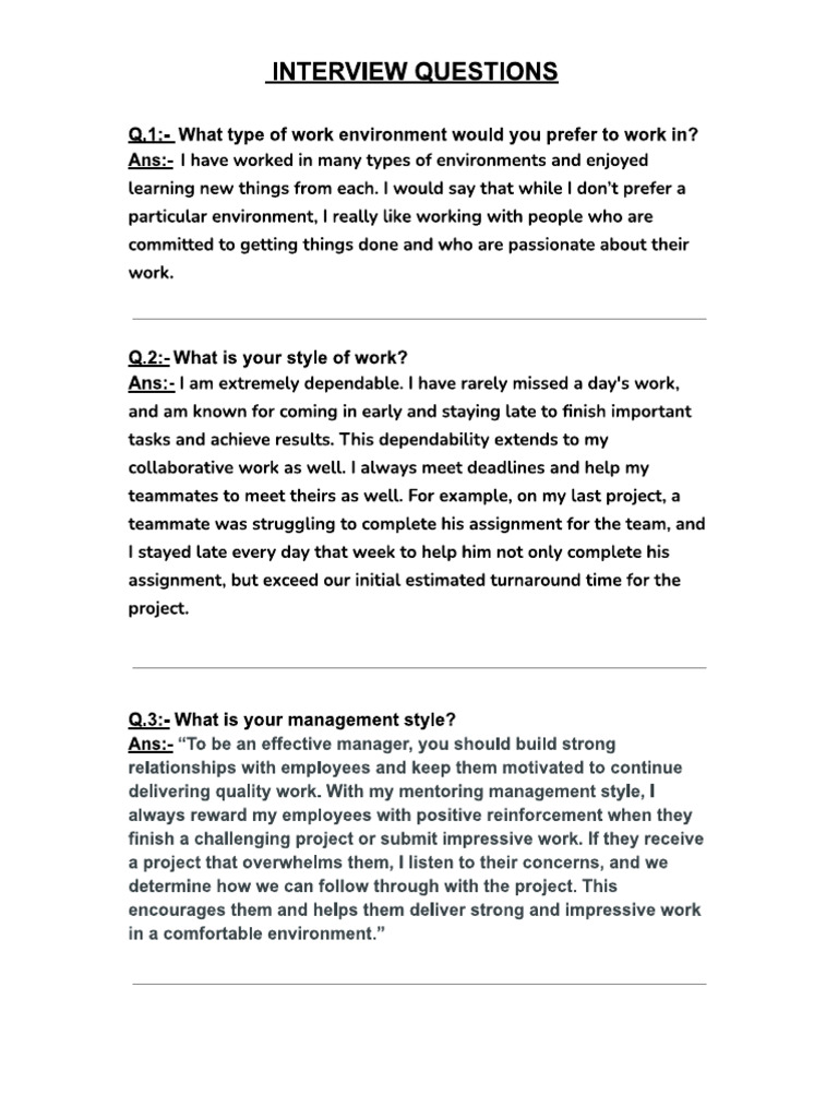 Interview Question | PDF