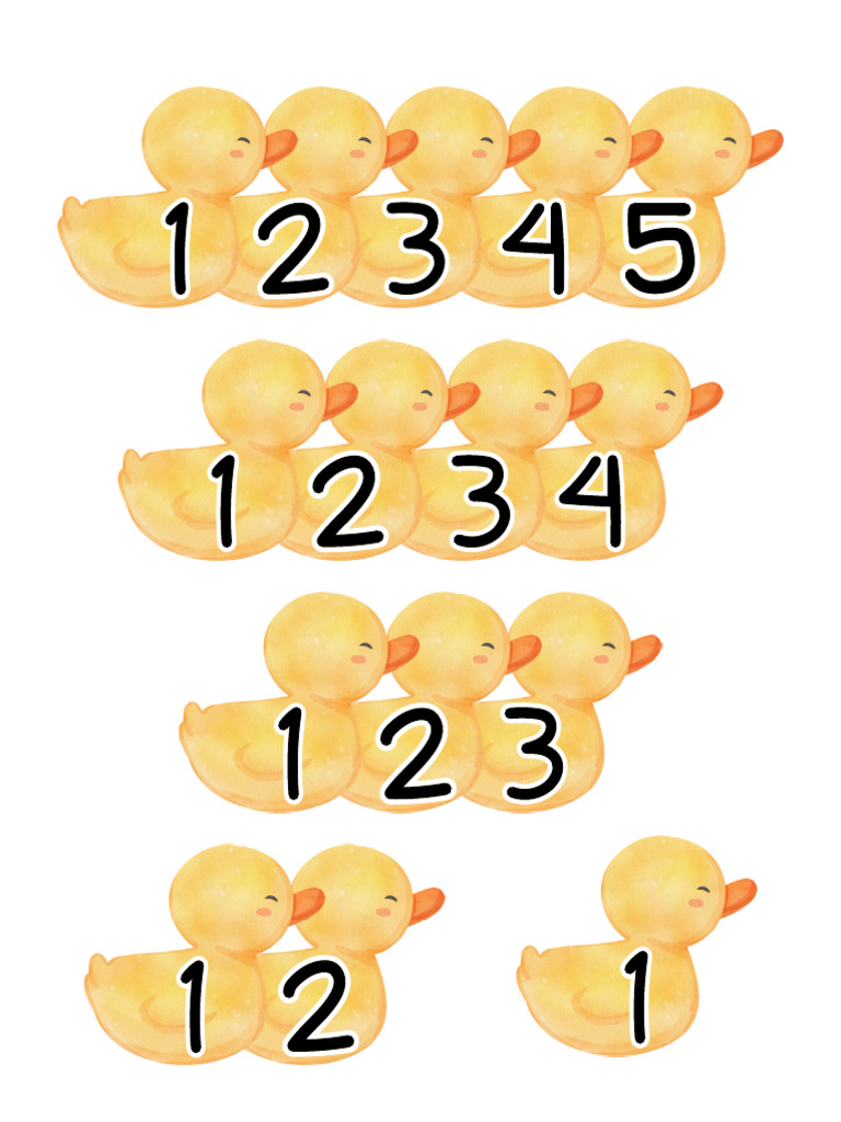 5 Little Ducks Nursery Rhyme Activity | PDF