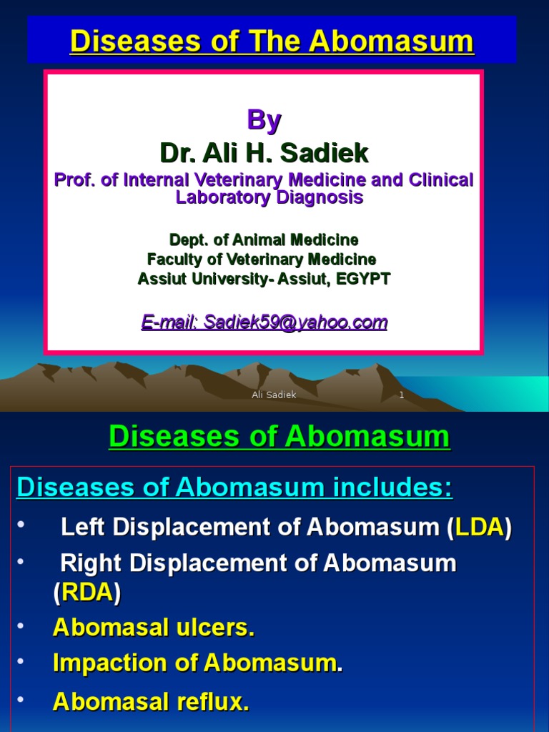 Abomasal Disorders in Cattle | PDF | Abdomen | Anemia