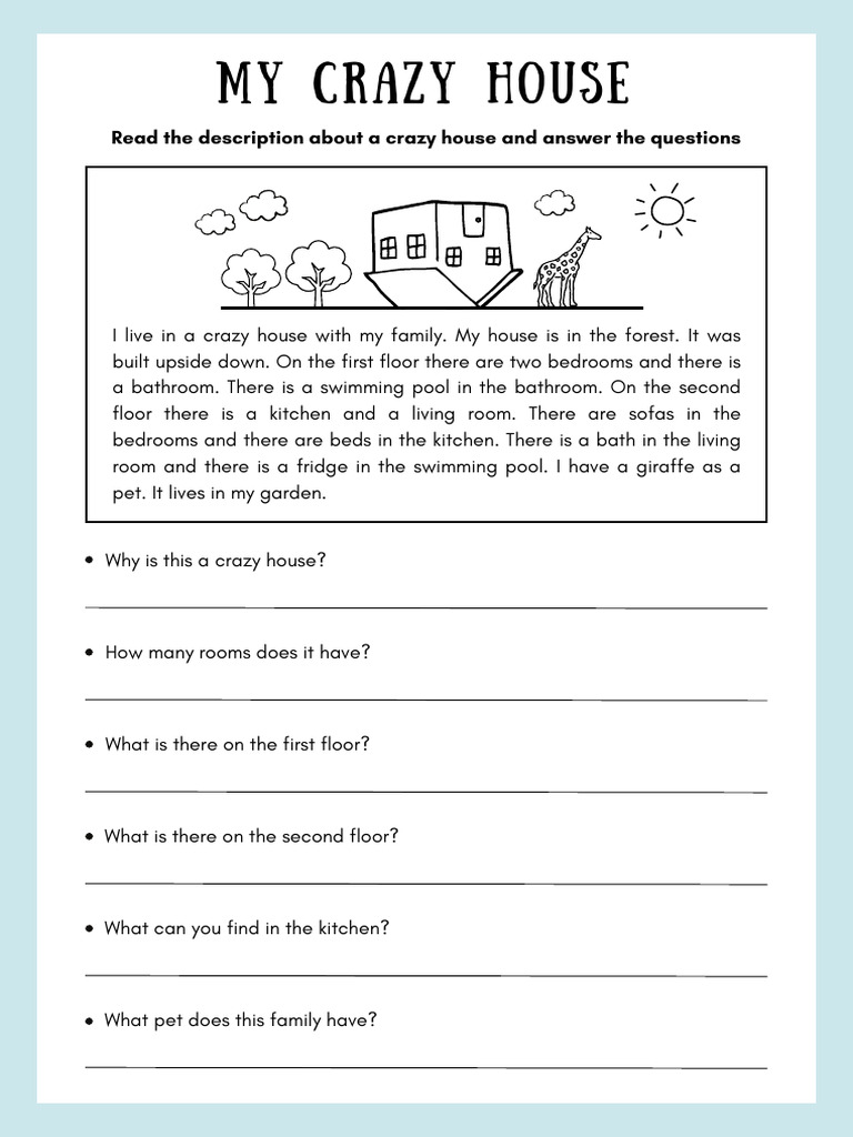 Reading Comprehension Worksheet | PDF