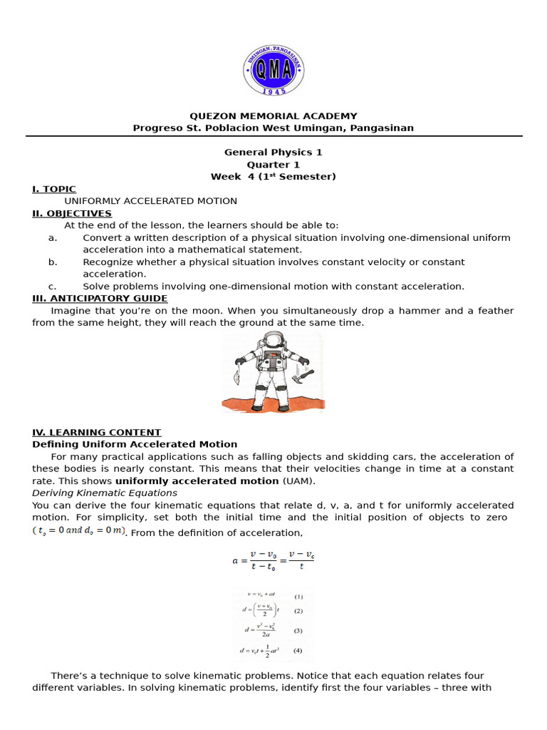 Gen Physics1-Module4 | PDF