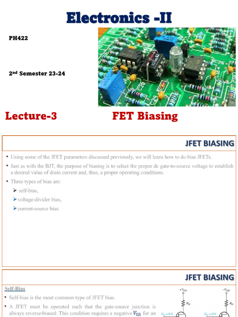 Electronic II Lecture 3 (2024) | PDF
