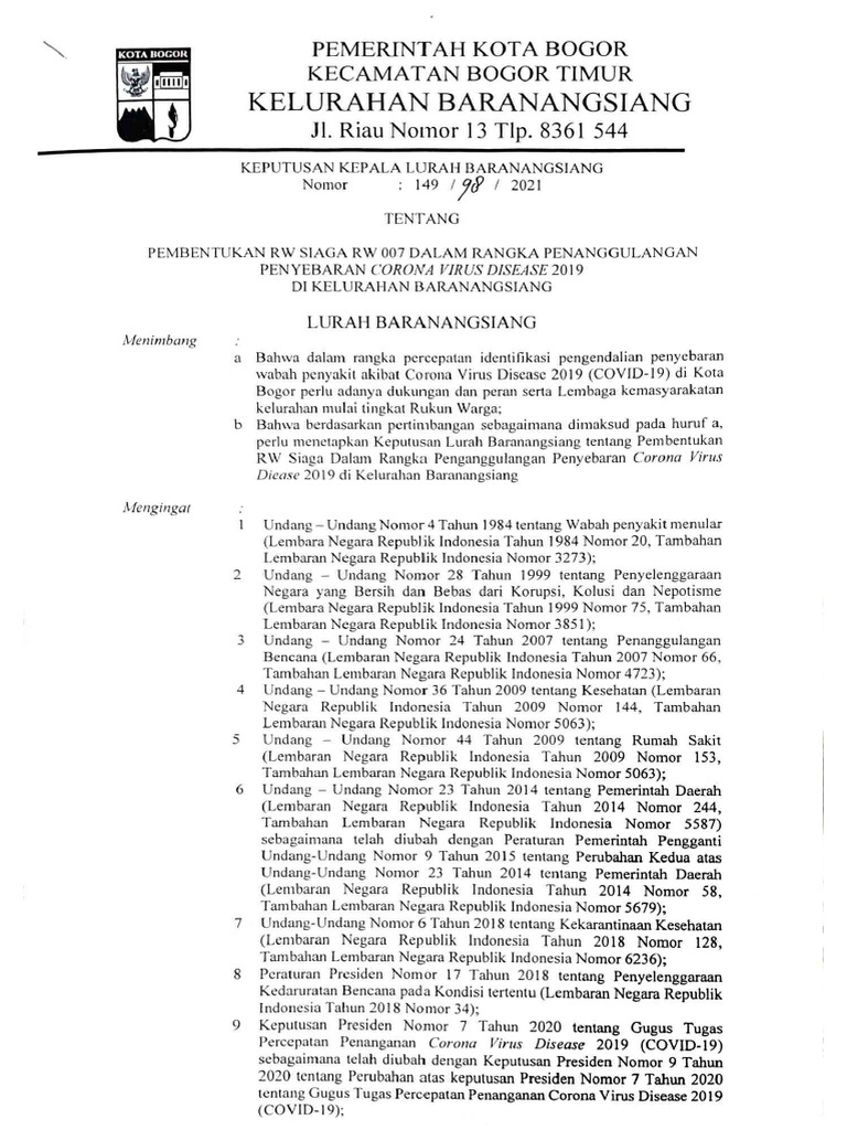 sk rw 07 siaga 2021 | PDF