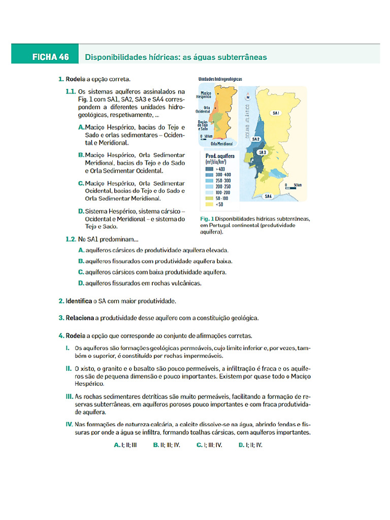 10.º ANO FICHA 46 CA | PDF