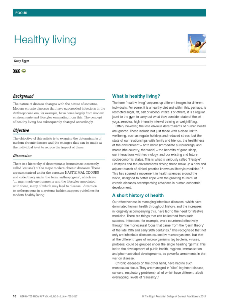 Healthy Living | PDF