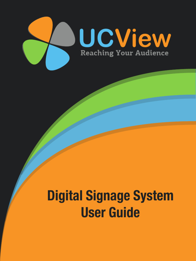 UCView Digital Signage System Software User Guide | PDF