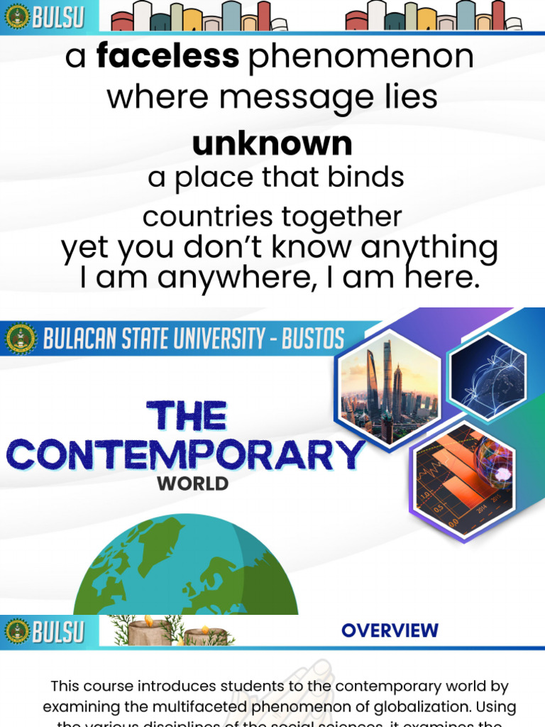 Lesson 1 Contemporary World | PDF