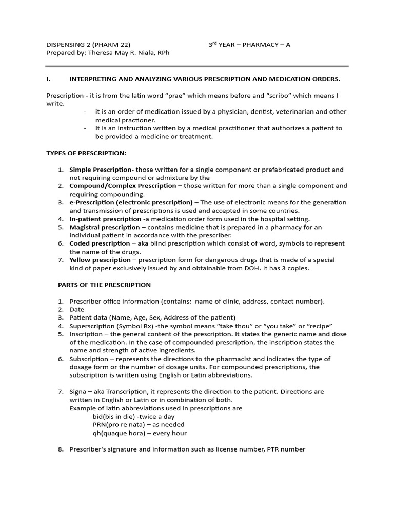 Dispensing 2 August 19 Pdf Pdf