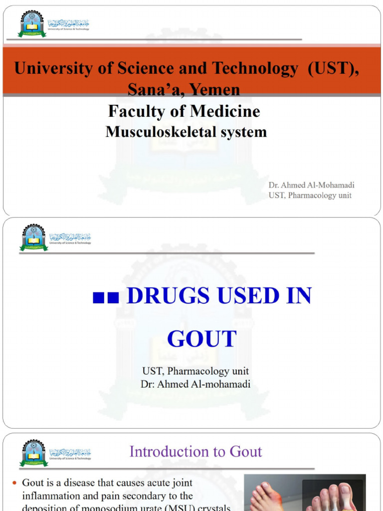 DRUGS USED IN GOUT st. | PDF