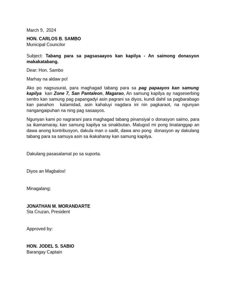 Solicitation Letter | PDF
