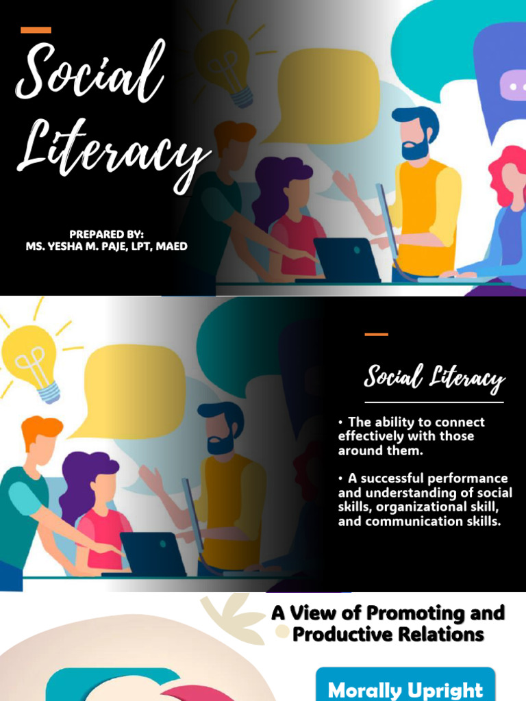 3 Social Literacy | PDF | Nonverbal Communication | Communication