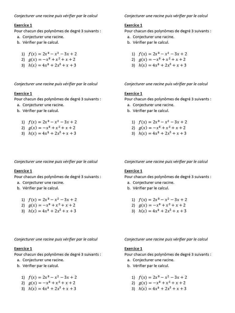 Exercice C1 | PDF