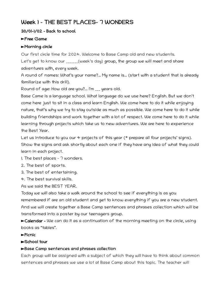 Week 1 - The 7 wonders project | PDF