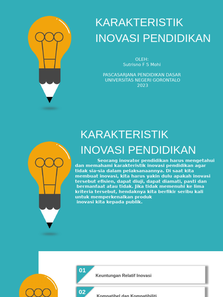 Karakteristik Inovasi Pendidikan | PDF