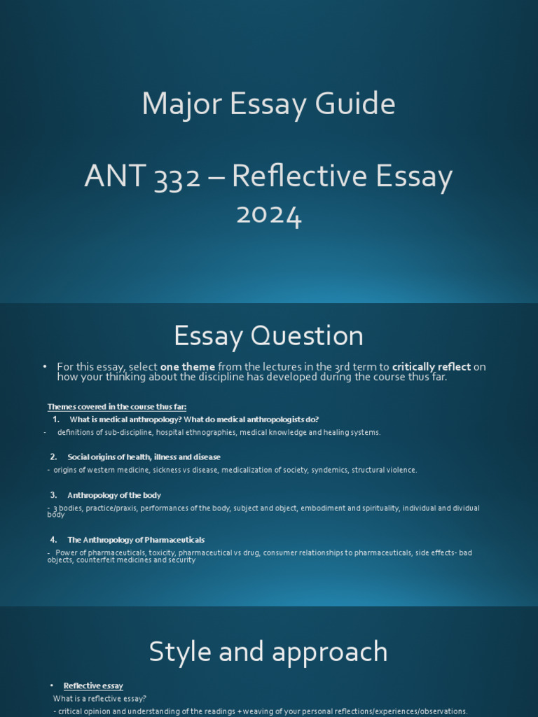 Reflective Essay Guide 2024 | PDF | Anthropology | Career & Growth