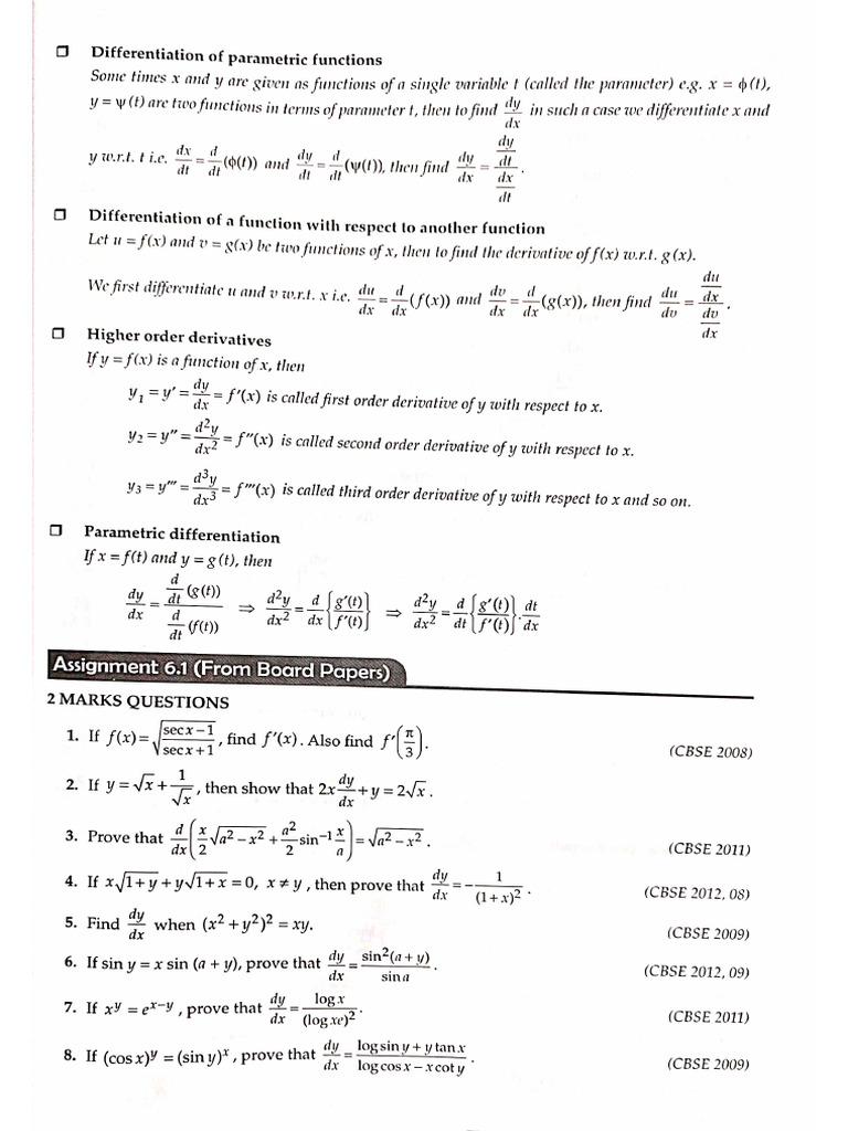 Derivatives HW | PDF
