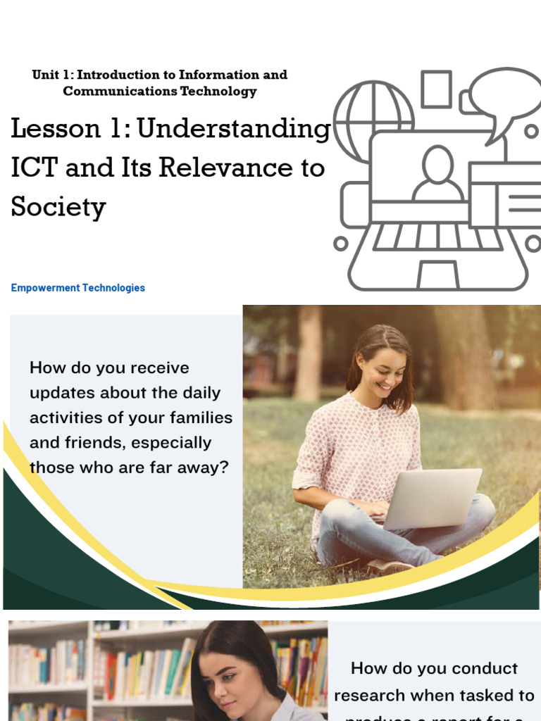 1. Introduction to Information Communications Technology | PDF