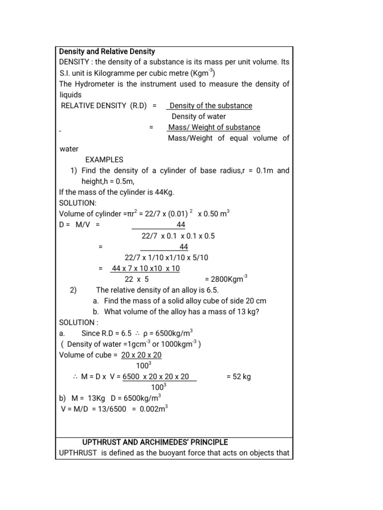 Note4 (Density) | PDF