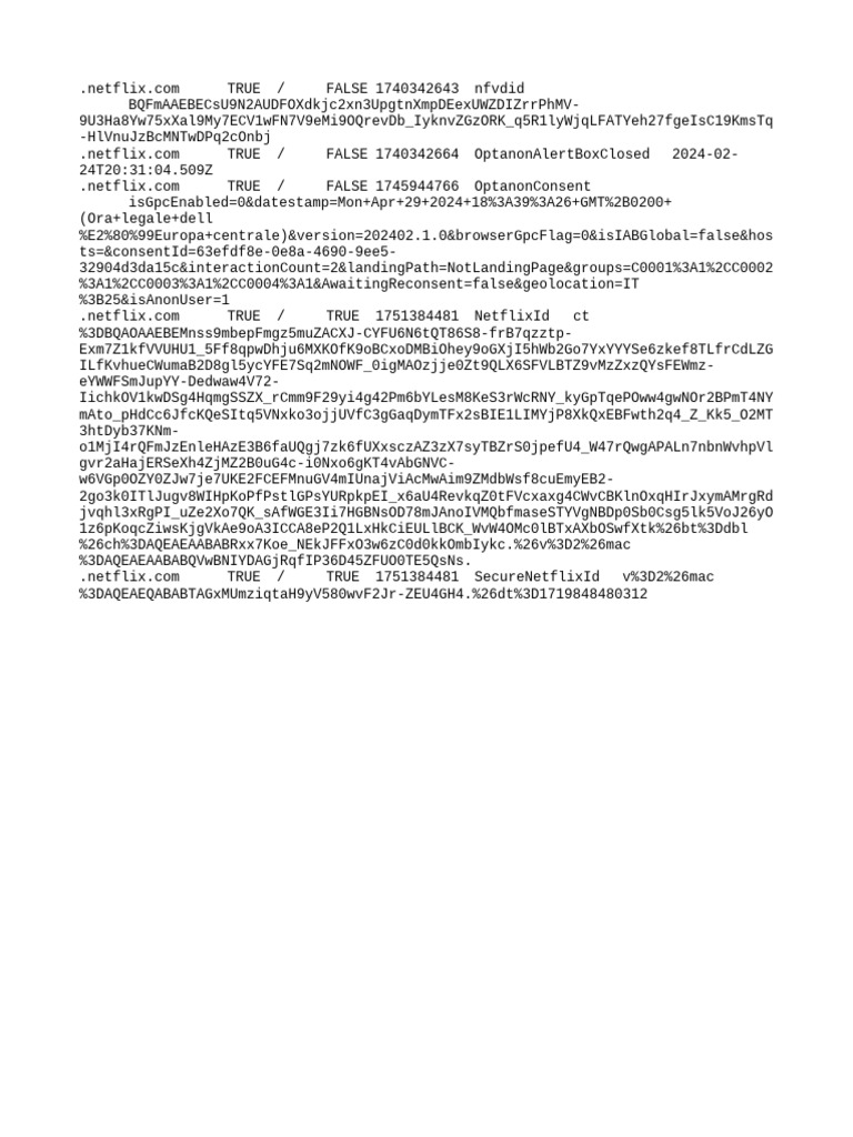 Netflix Cookies | PDF
